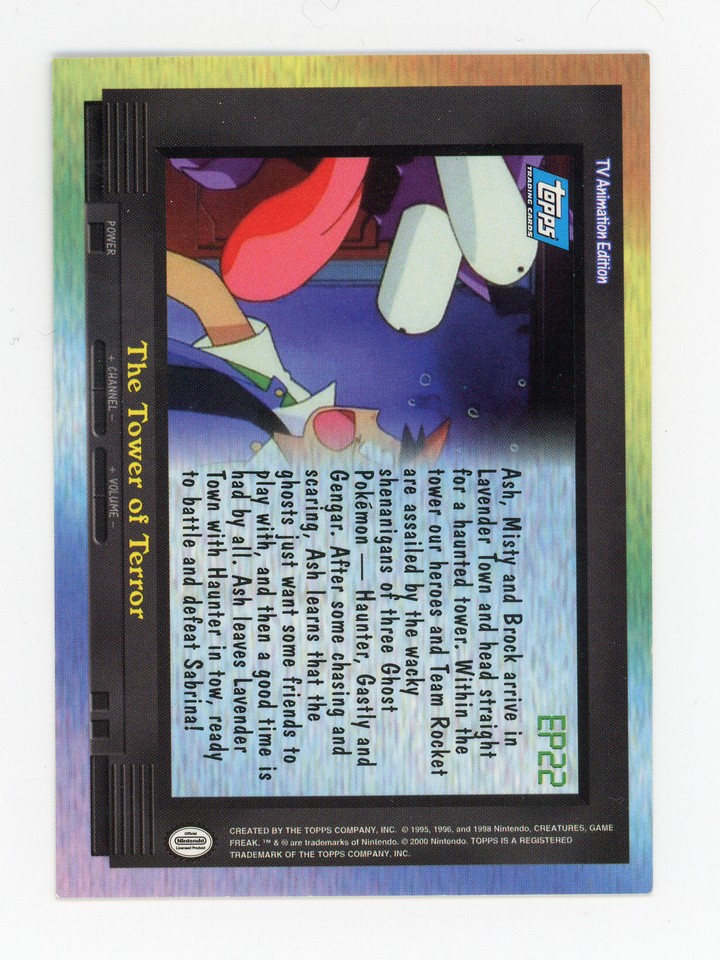 Pokémon Topps Card - EP22 The Tower Of Terror - Gengar | eBay