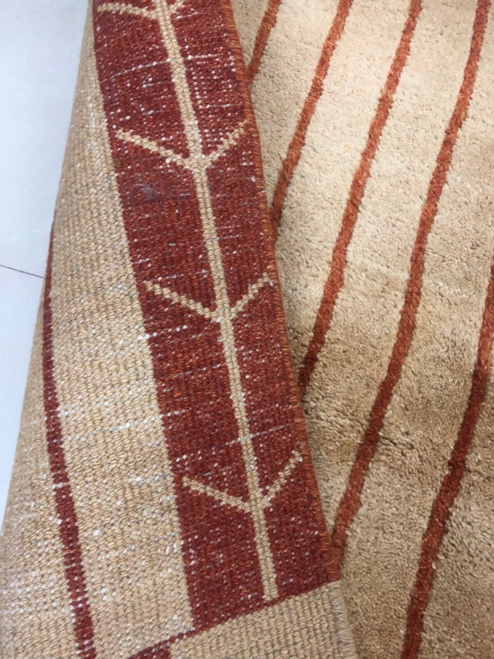 Vintage Hand Knotted Indian Art Deco Rug | eBay