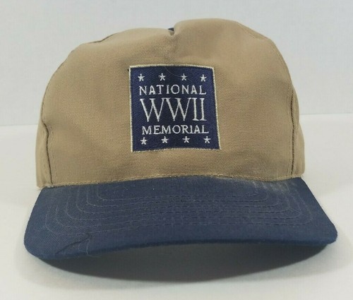 Graham Caps National WWII Memorial Baseball Style Cap Khaki, Dark Blue ...