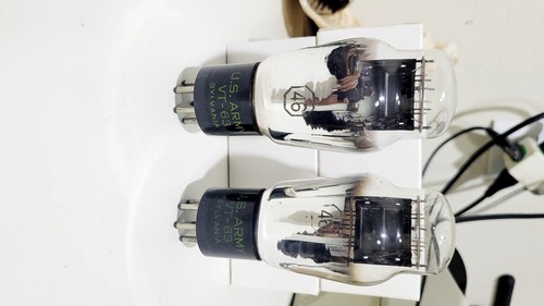 46 type VT-63 vacuum tube U.S. ARMY SYLVANIA (2 TUBES) | eBay