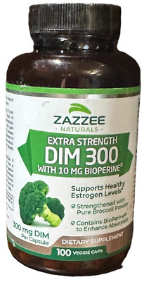 DIM Supplement (Diindolylmethane) 300 mg with 10 mg BioPerine 100 Count ...