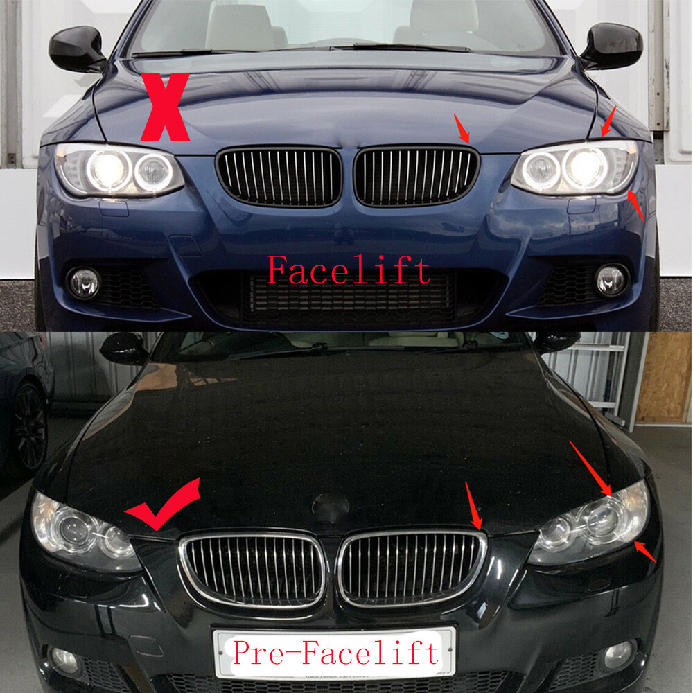 2Pcs/Set Shiny Black Dual Slat Line Grille for BMW E92 E93 2D 06-10 ...