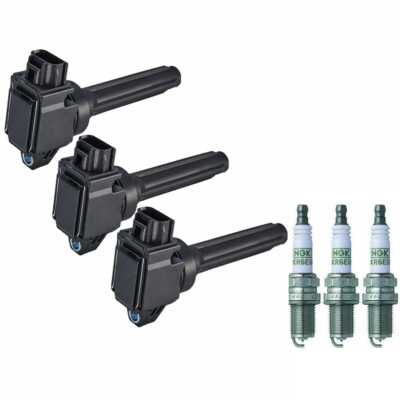 Ignition Coils + Spark Plugs for 14-18 Mitsubishi Mirage G4 Dodge ...