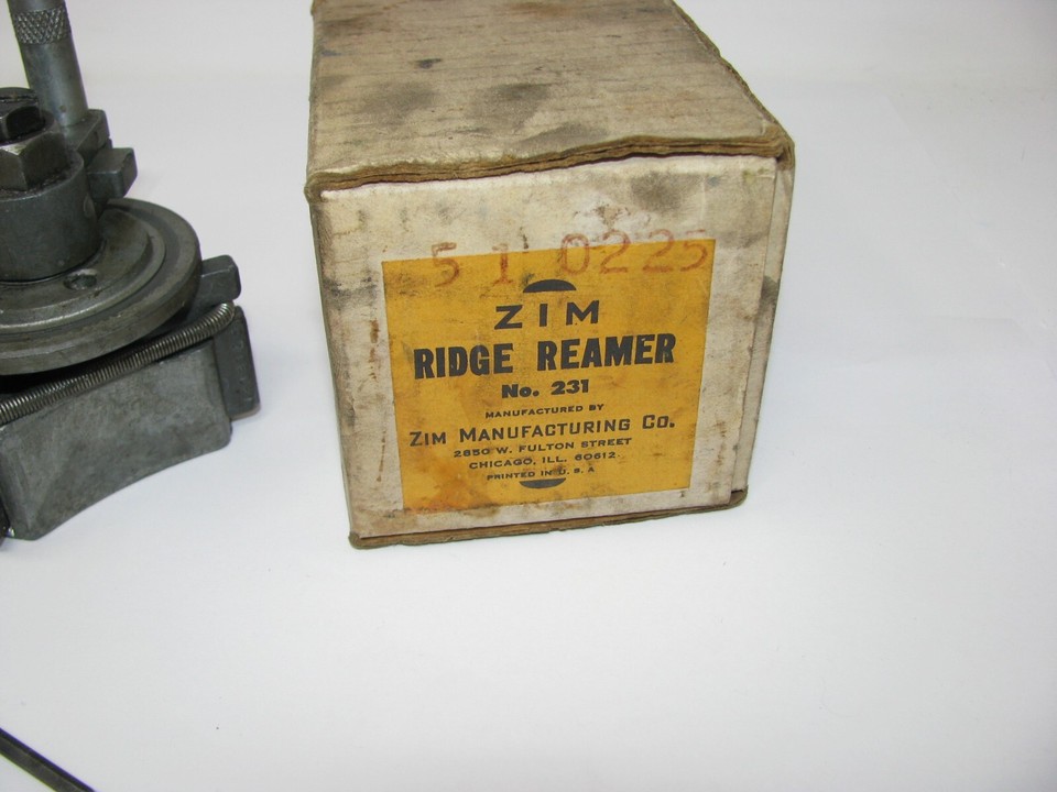 Vintage ZIM Manufacturing RIDGE REAMER No. 231 USA | eBay