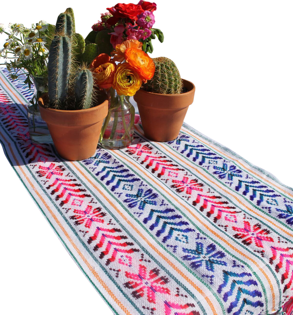 Mexican Rebozo Serape Aztec Table Runner 80" by 14". Choose from many ...