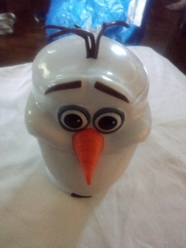 Disney Collectable Frozen Disney On Ice"Olaf Flip up Top Lid Plastic ...