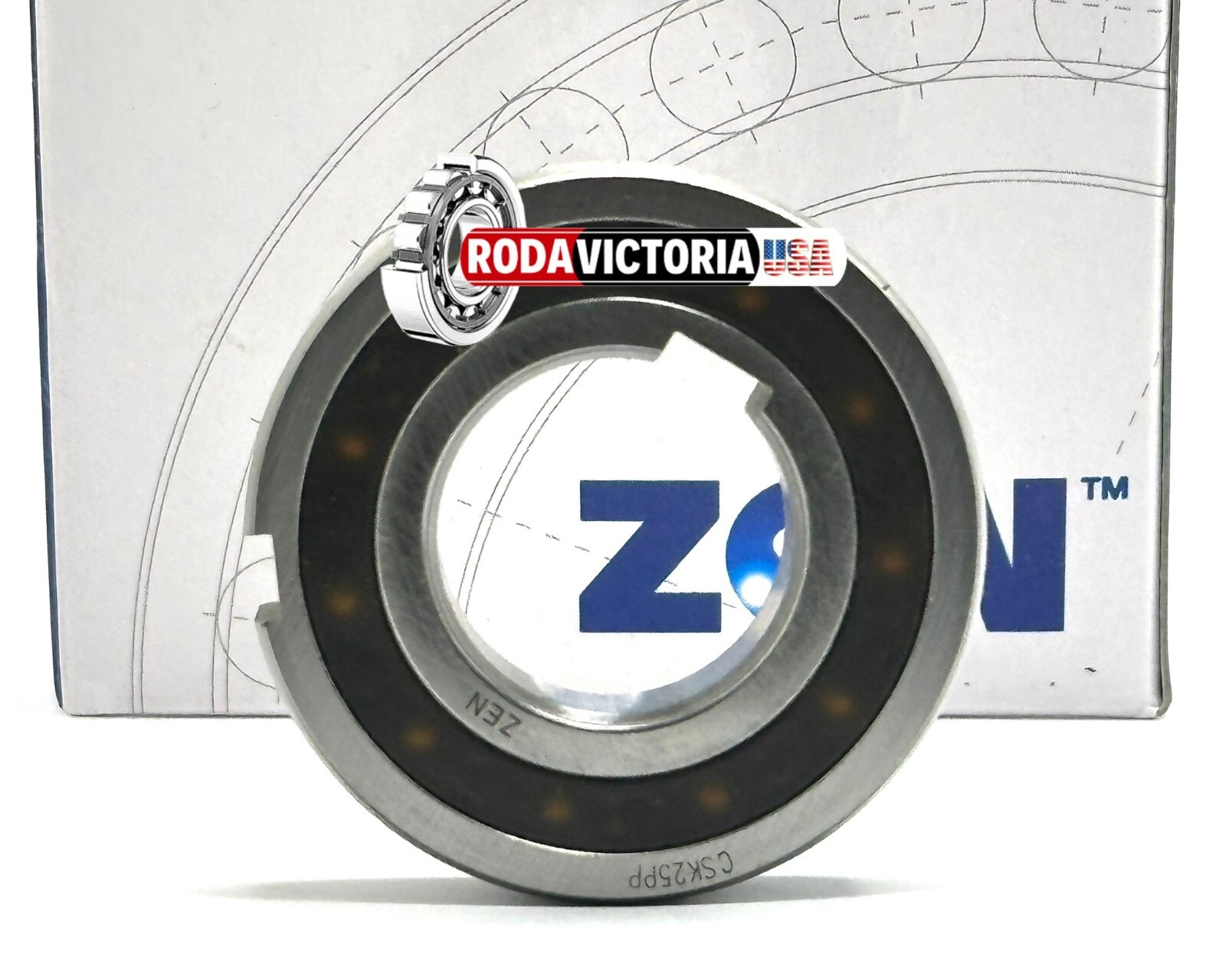 ZEN CSK25PP SPRAG CLUTCH ONE WAY BEARING INTERNAL & EXTERNAL KEYWAYS ...