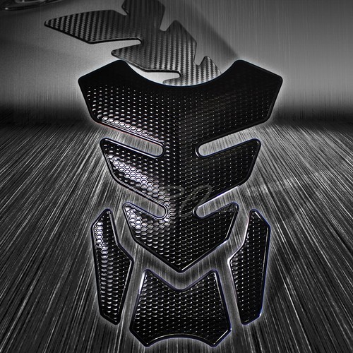 4PCs Perforated&Polished Black Tank Pad+Fuel Cap Cover 17-19 GSXR/GSXS ...