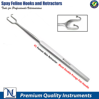 Fomon Retractor 6.25" Double Prong Ball End ENT Stainless Steel ...