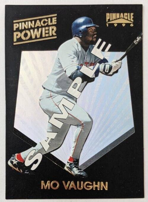 Mo Vaughn 1996 Pinnacle Power #2 Baseball Card MLB PROMO Sample Red Sox ...
