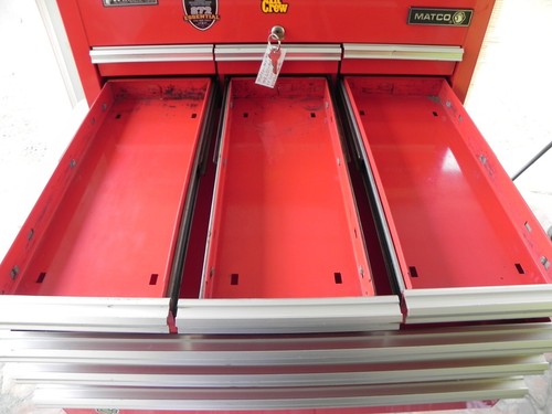 Vintage Matco MB651 EE Series 9 Drawer Heavy Duty Top Chest Red USA ...