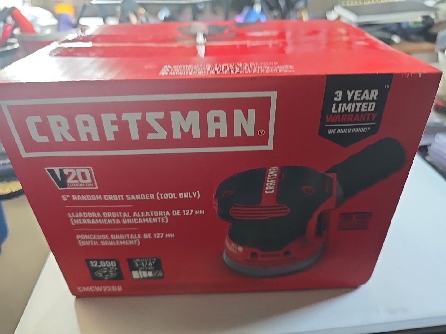 CRAFTSMAN V20 Random Orbit Sander (Tool Only) - CMCW220B. | eBay