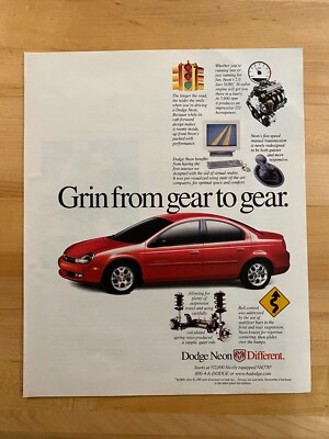2003 Vintage 10"x12" Print Ad Dodge Neon | eBay