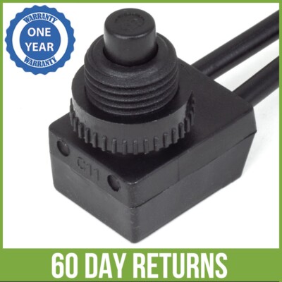 Zing Ear ZE-107S Inline Push Button Light Lamp Canopy Switch Single ...