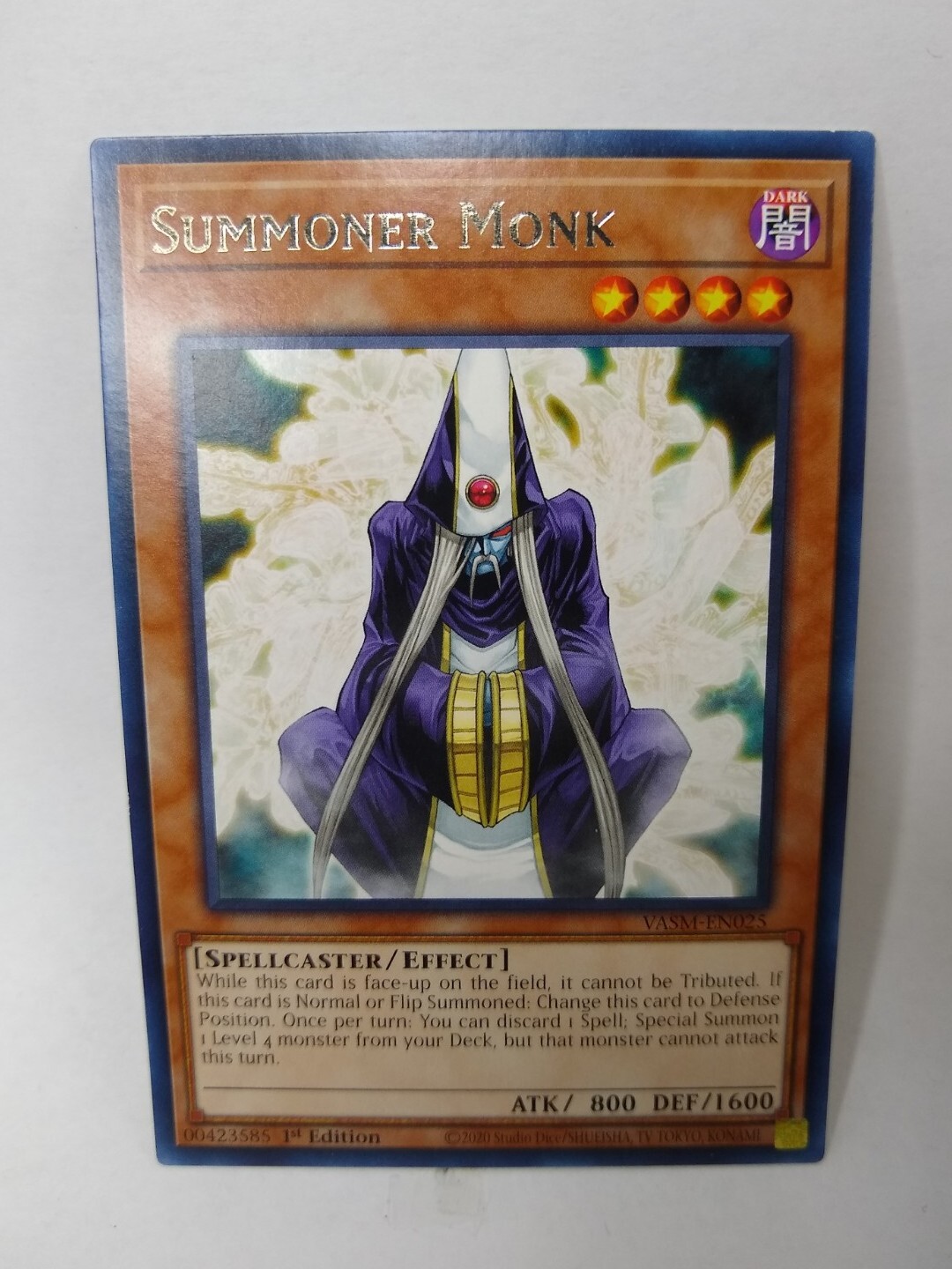 YU-GI-OH! Summoner Monk. VASM-EN042. 1st Edition Rare Card. TCG CCG ...