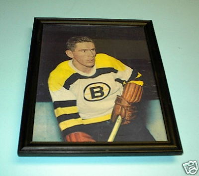 1956 BRUINS LEO LABINE FRAMED COLOR ACTION PRINT | eBay