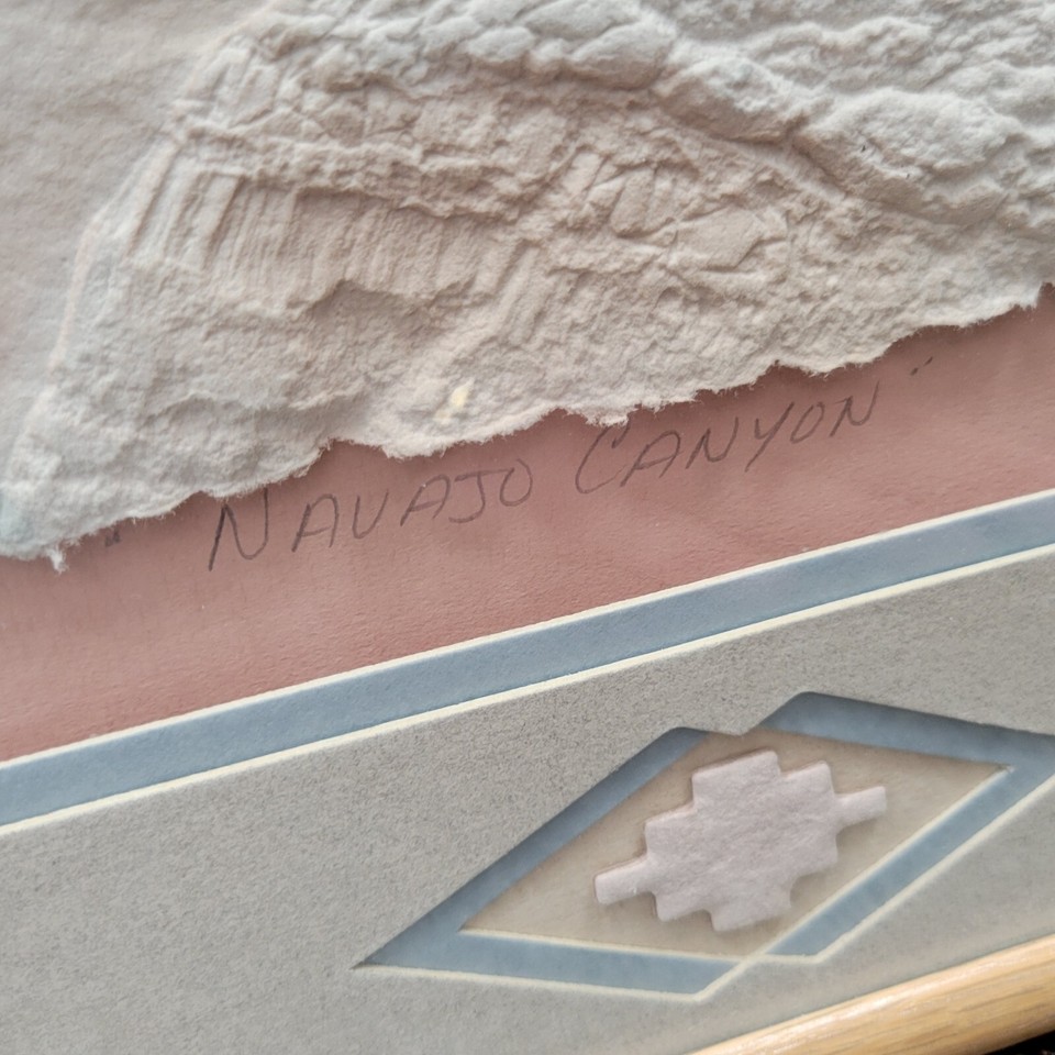 Figi Graphics Signed By Wess Dahlburg Navajo Canyon Cast Paper 3D Art ...