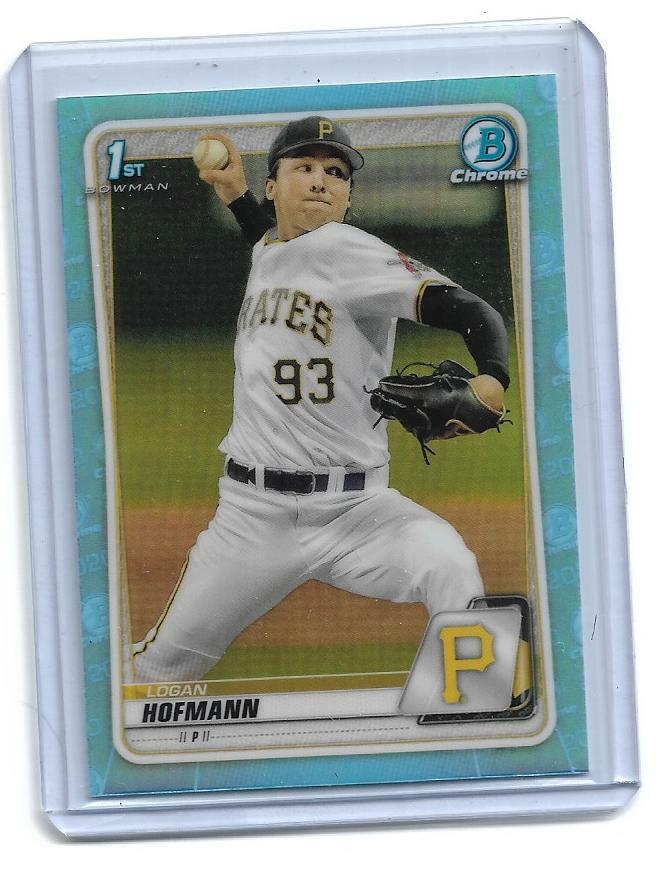 Logan Hofmann 2020 Bowman Chrome Draft light blue refractor Pirates | eBay