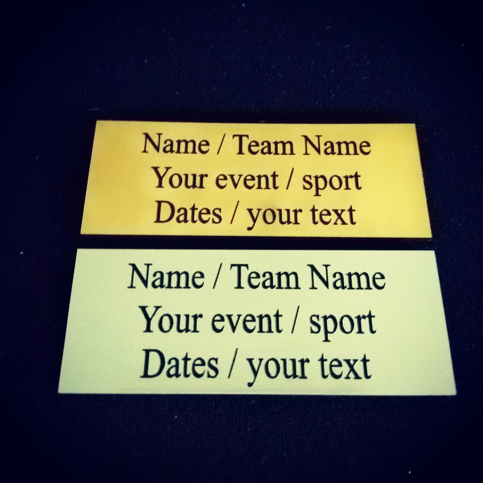 personalised Trophy award Plaque Name Plate Flexi adhesive silver ...