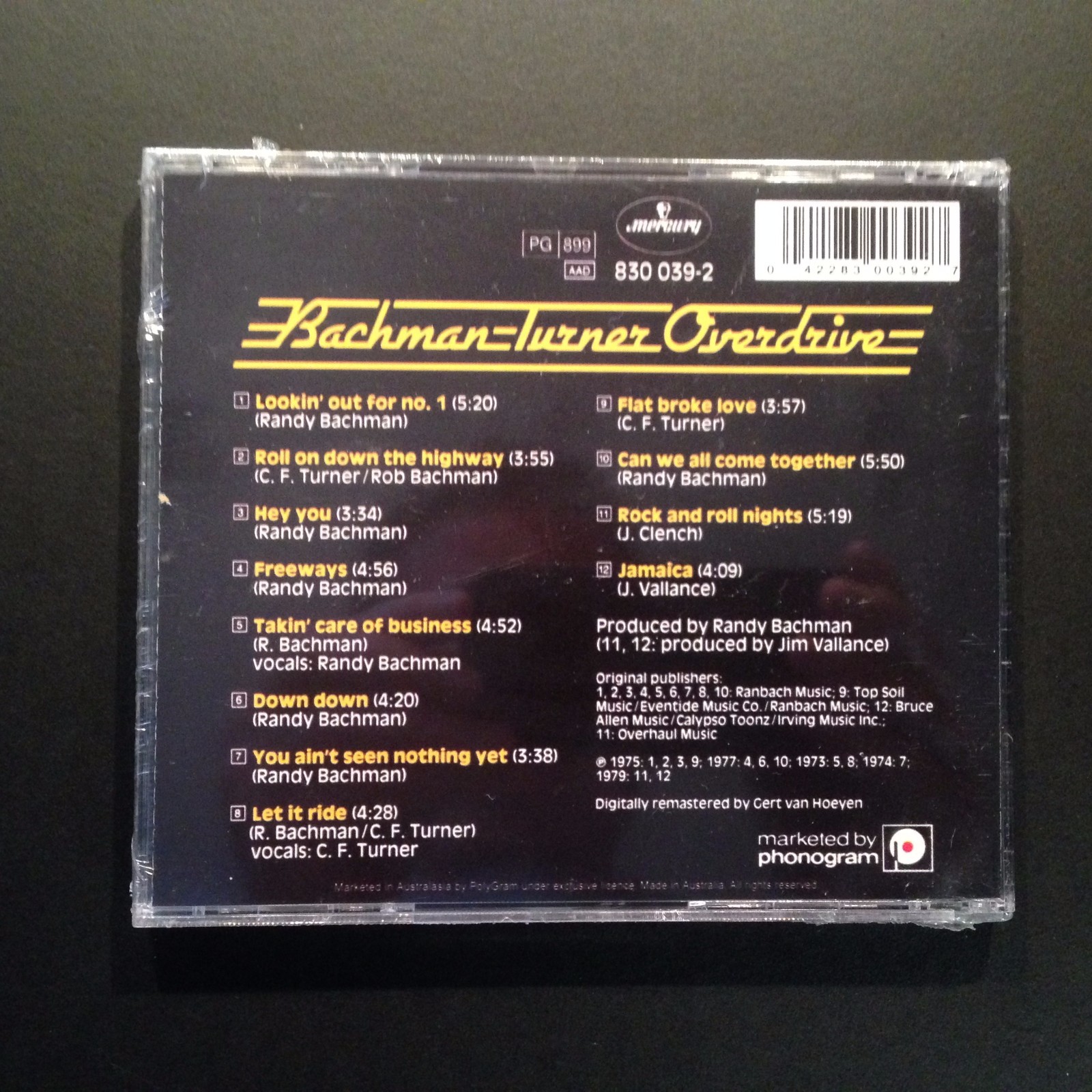 BTO'S Greatest Hits - Bachman-Turner Overdrive (CD, 1996, OOP Mercury ...