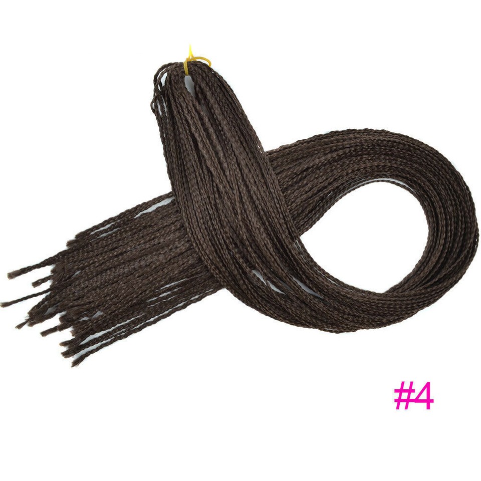 28" Thin Long Box Braids Crochet Braiding Hair Extensions Micro Dreads ...