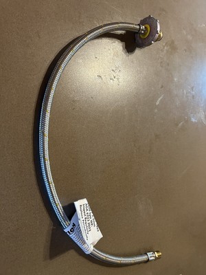 LPG Braided Gas Hose Pigtail For Caravan Hand Wheel POL 1/4MBSP INV ...