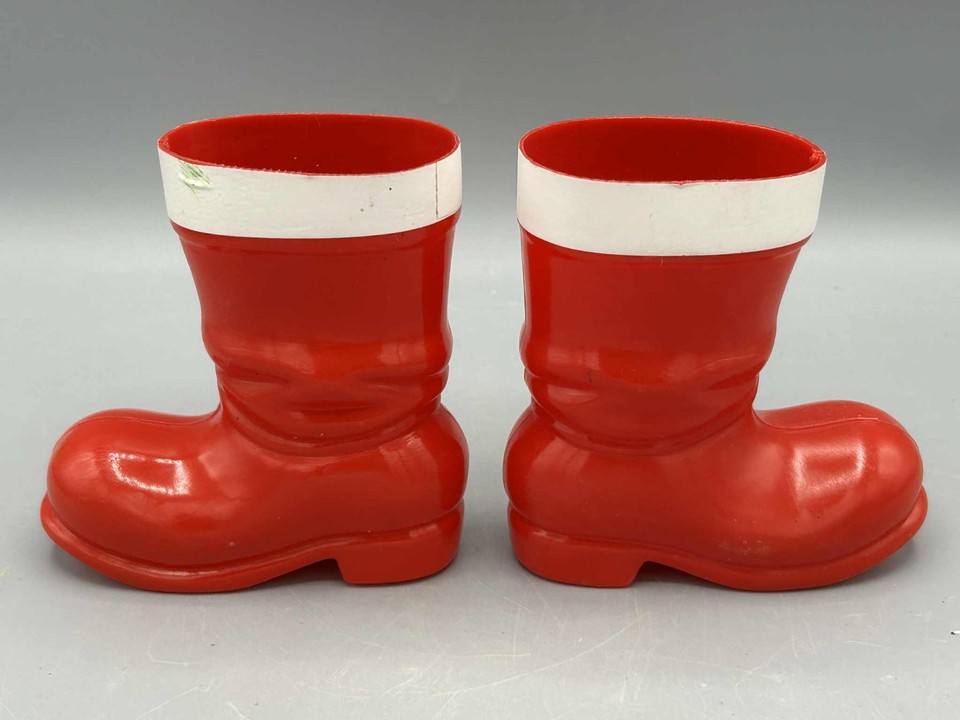 2 Vintage Plastic Santa Claus Boot Candy Containers by RTC Industries 4 ...
