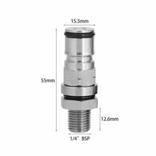 Sleek Silvery Ball Lock Gas Bulkhead Post Liquor Adapter for ...