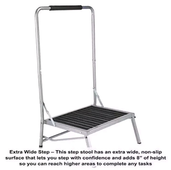 Extra Wide Step Stool With Handle 20" X 15.6" X 38.4" Extra Stability ...
