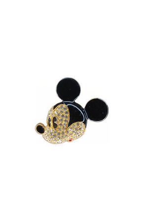 Disney Mickey Mouse Face Enamel Rhinestone Pin Brooch | eBay