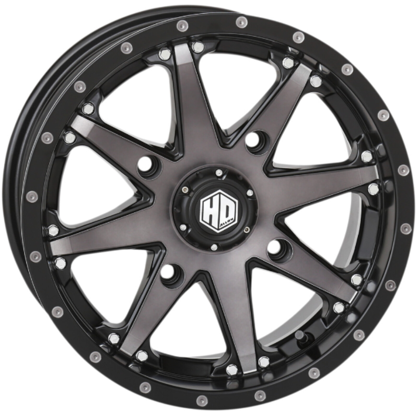 STI HD10 Matte Black/Smoke UTV/ATV Wheel 20x7 4/156 4+3(+10mm ...