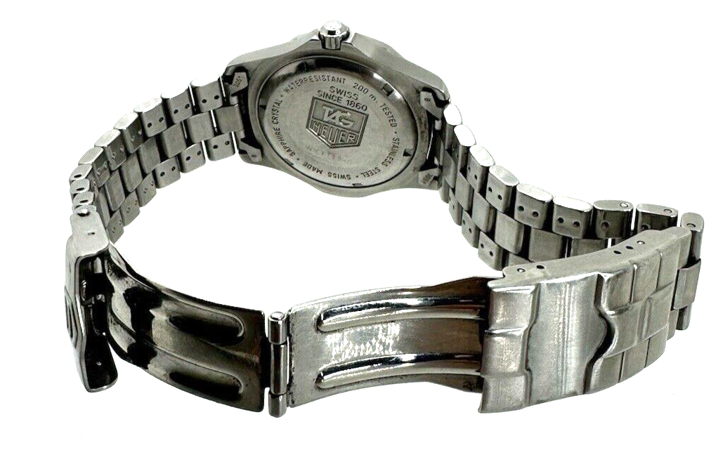 Tag Heuer WK1113 Blue Mens Watch Professional Silver Sport Diving 7.75 ...