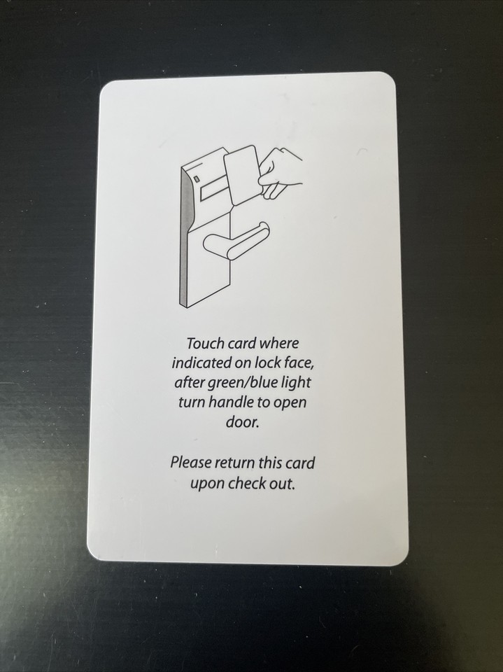 Hotel Motel Room Key Card - WELCOME | eBay