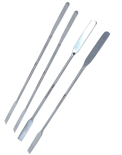 Square & Round End,7" Stainless Steel Double Ended Micro Lab Spatula ...