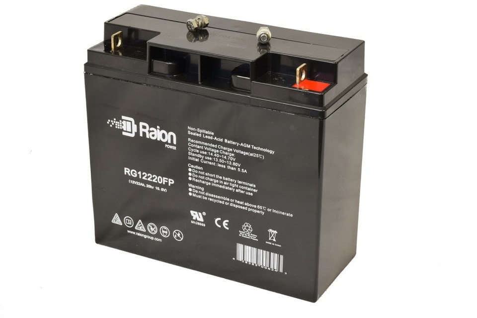 12V 22Ah battery for Edwards Signaling E-FSC1004 Fire Alarm Control ...