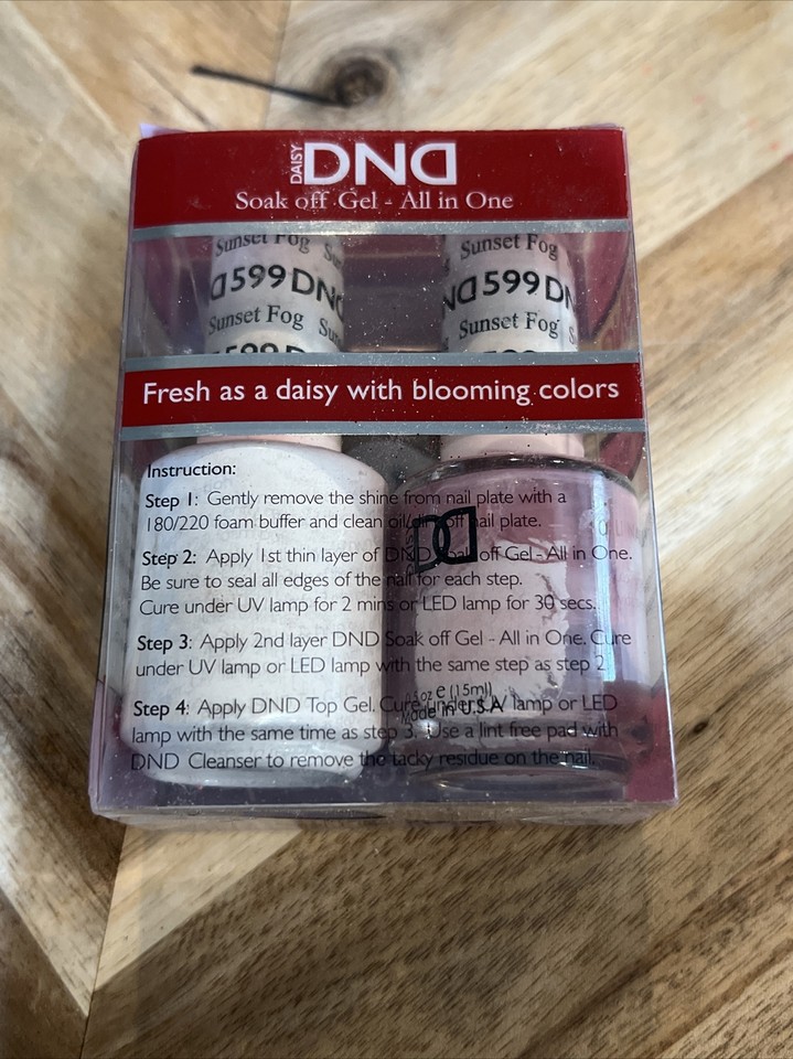 DND Gel Polish Duo Soak Off Gel & Nail Lacquer Set LED/UV .5 oz 15 ml ...