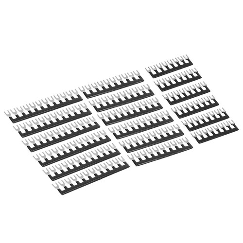 10Pcs Fork Type Terminal 8 Positions Barrier Strips Stripe Block With ...