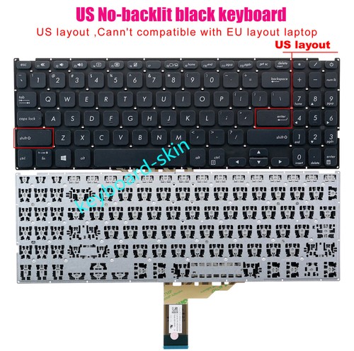 New US Keyboard for Asus Vivobook X512 X512DA V5000D V5000 F512 F512F ...