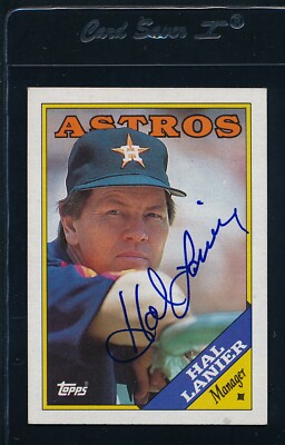 1988 Topps #684 Hal Lanier Astros Signed Auto *49016 | eBay