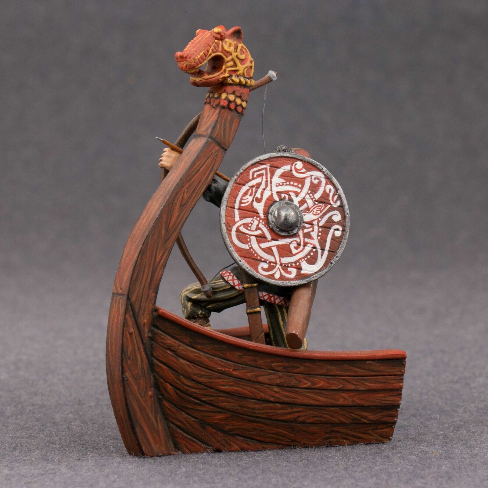 VIKING-Bowman ON THE DRACCARE Soldiers Figurines Tin 54mm 1/32 PAINTED ...