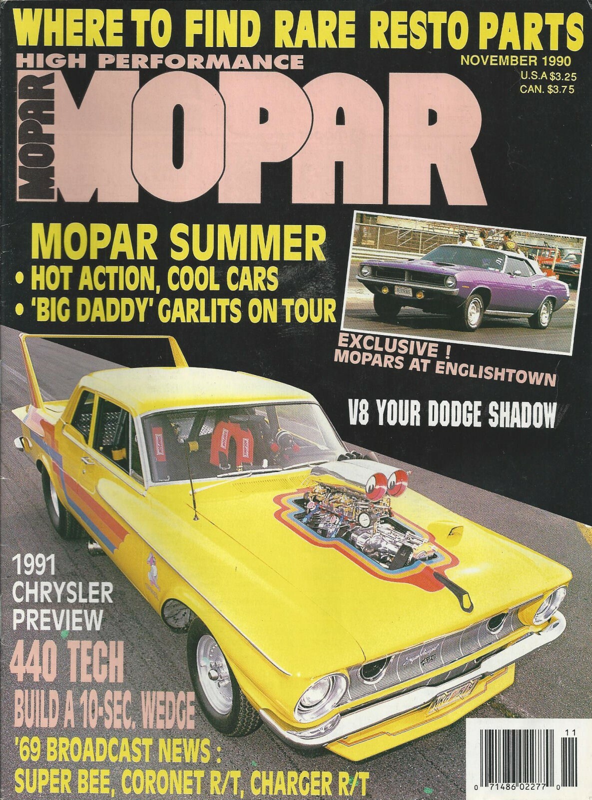 High Performance Mopar magazine November 1990 excellent condition Dodge ...