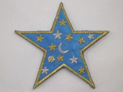 Stars on Blue Star Embroidered Iron On Patch | eBay
