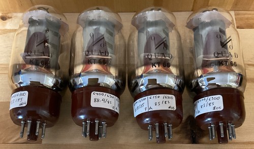 Four (4) matched ‘Quad' KT66 Tubes | eBay