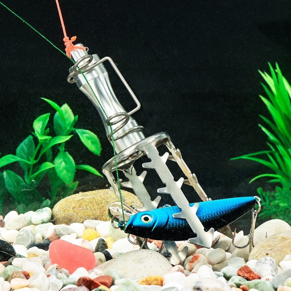 Fishing Bait Retriever Tool Stainless Steel Hook with 30 Meter Rescue ...