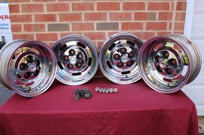 VINTAGE CHEVROLET KEYSTONE CHROME REVERSE RALLY 14X6 WHEELS 5X4.75 BC ...