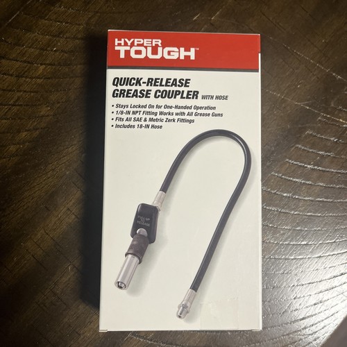 Hyper Tough Quick Release Grease Coupler With 18” Hose New | eBay