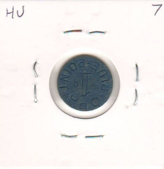 OPA Blue Point Token H-U War Ration WW2 Vintage Old Coin 1944-1945 (#7 ...