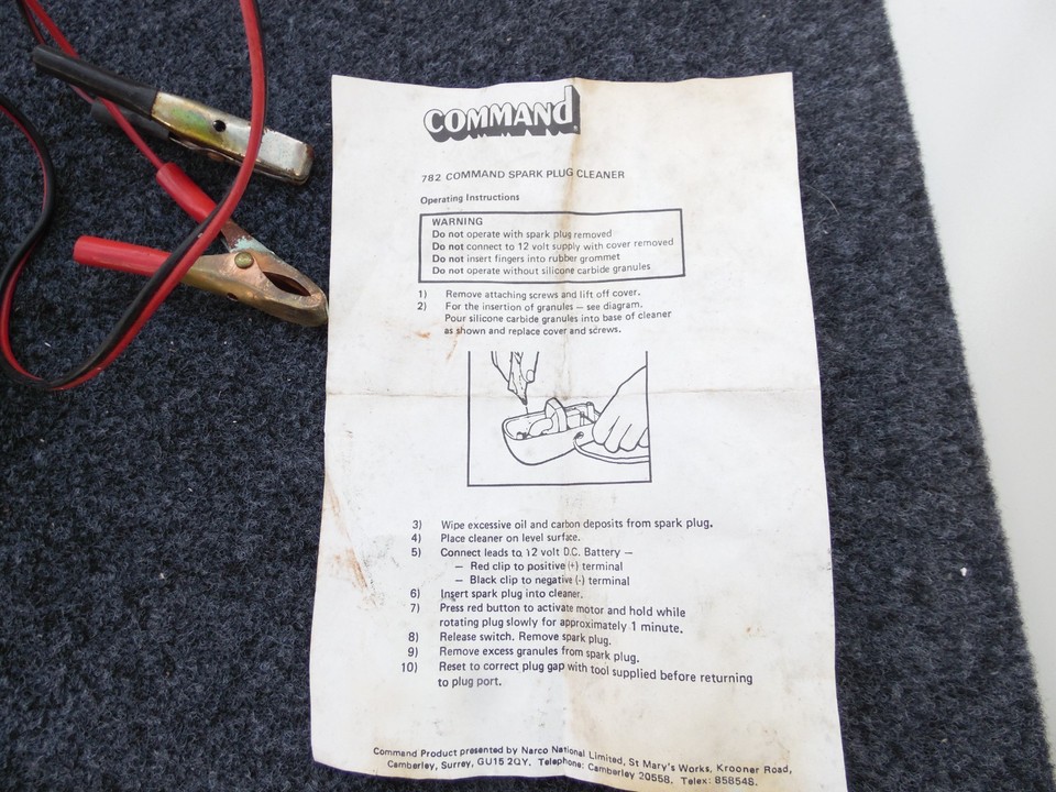 Vintage Command Spark Plug Cleaner No 782 | eBay UK