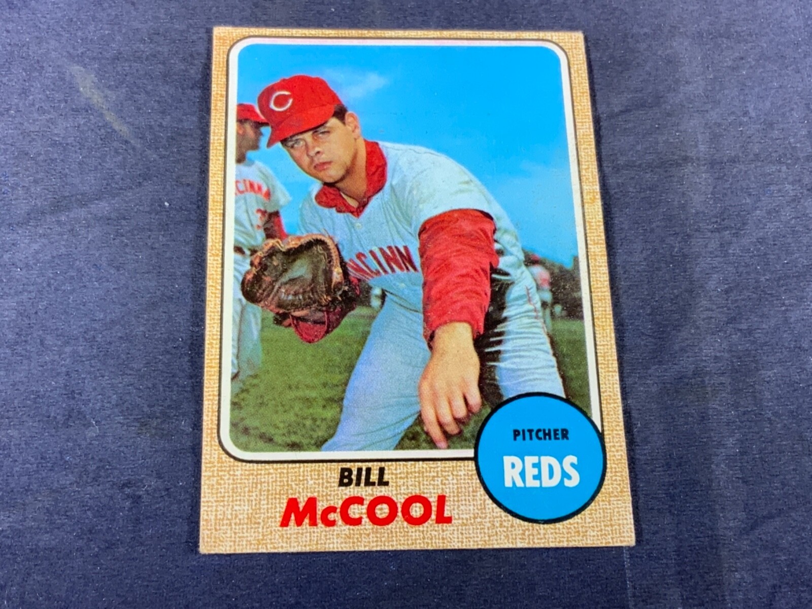 V4-52 BASEBALL CARD - BILL McCOOL CINCINNATI REDS - 1968 TOPPS - CARD ...