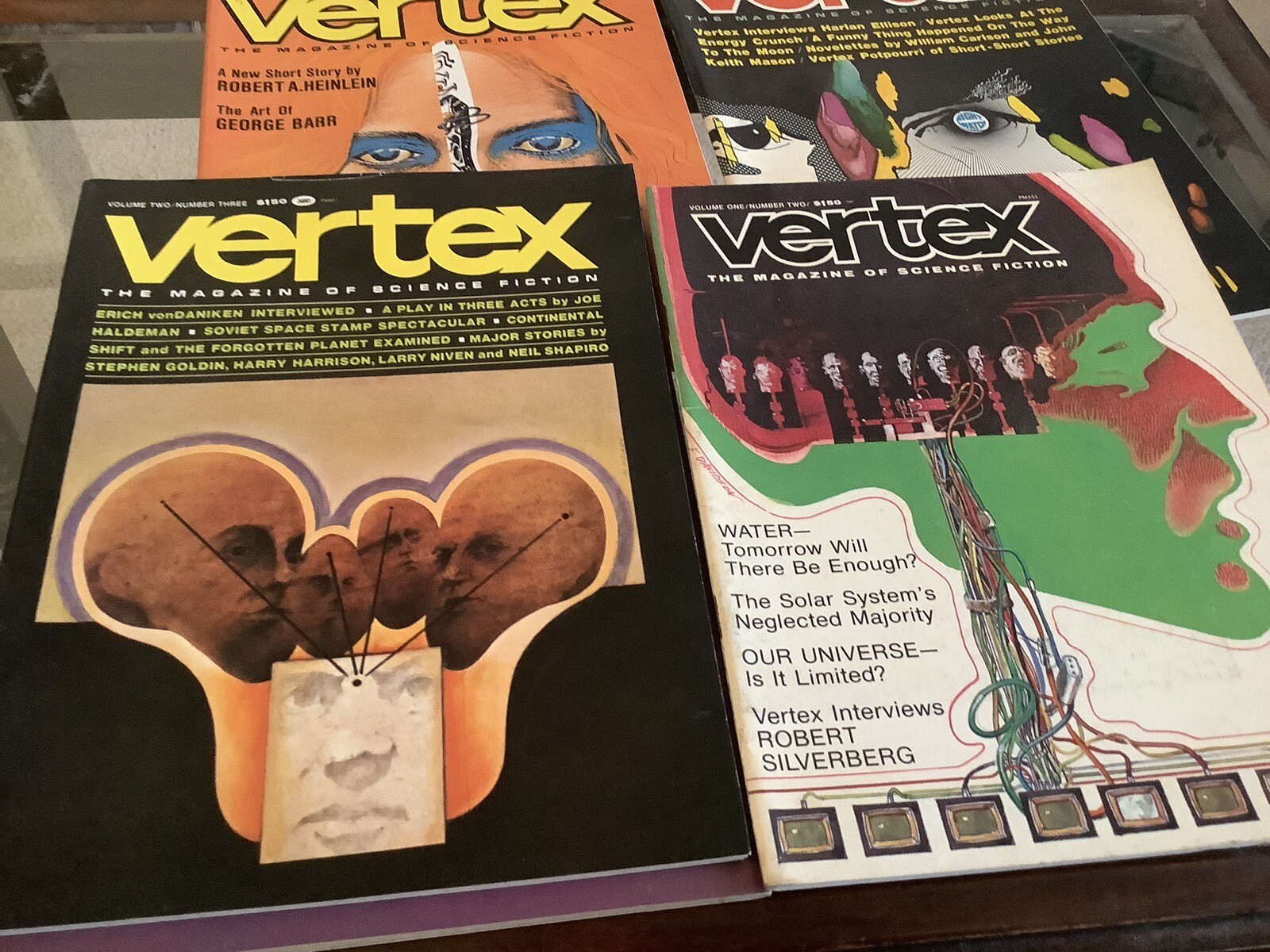 Vertex Magazine Of Science Fiction Lot Set Of 6 Robert Heinlein Philip ...